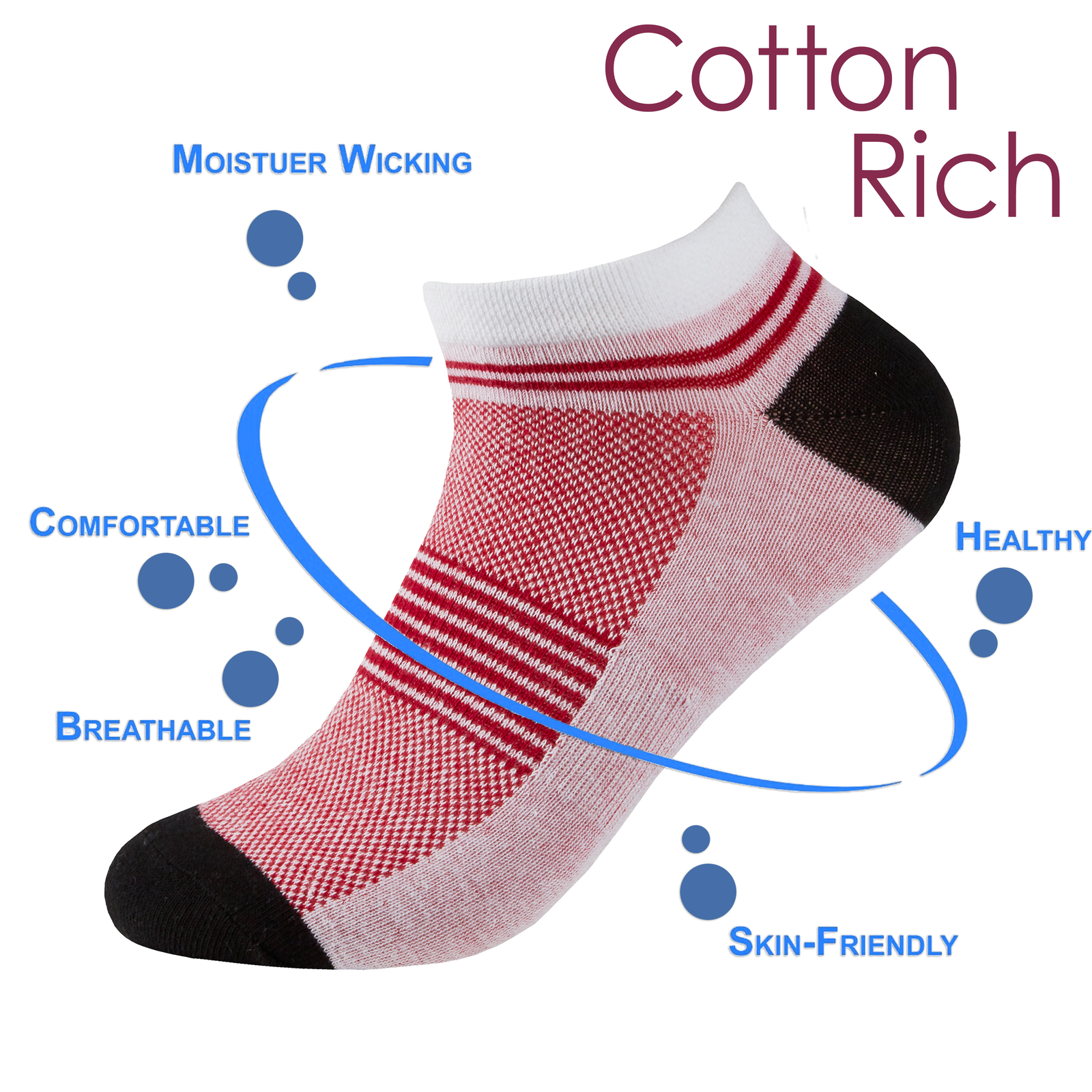 Ladies 5 Pairs Trainer Liner Socks Plain Ankle Gym Everyday Cotton Rich ...