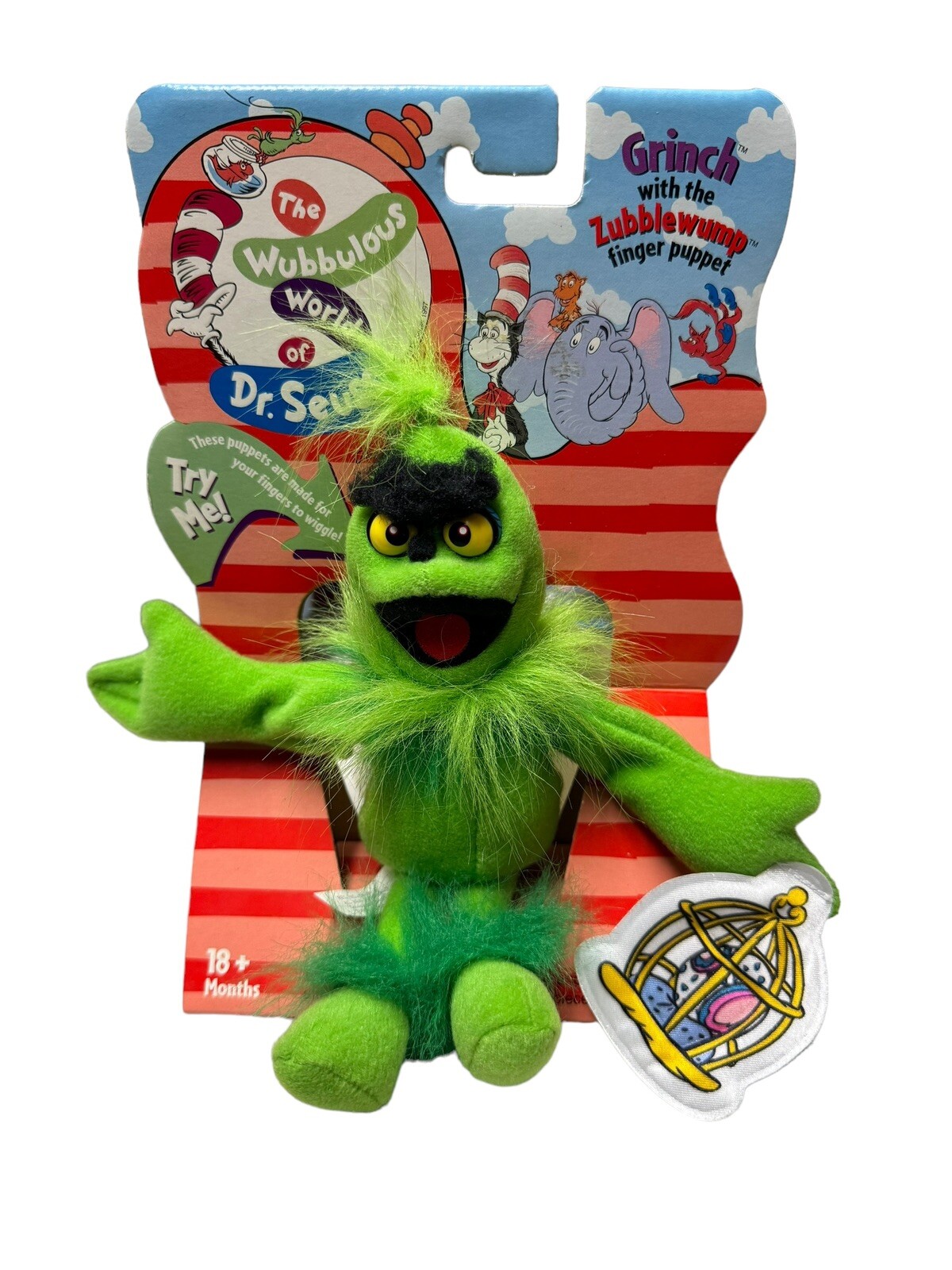 Wubbulous World of Dr. Seuss Grinch Plush Finger Puppet - Mattel 17467 ...