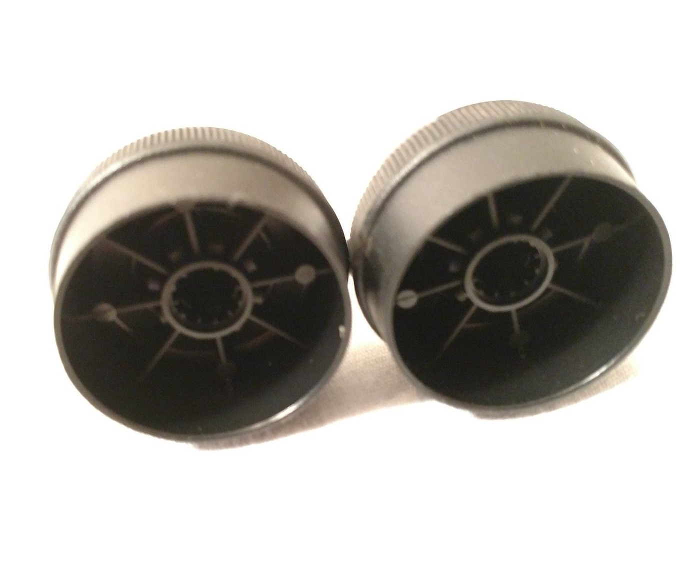 OEM Set of 2 Radio Stereo CD Black & Chrome Knobs Chrysler Dodge Jeep ...