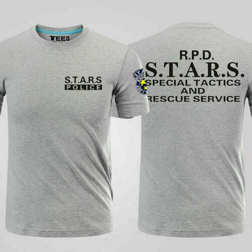 Resident Evil RPD STARS Raccoon Short Sleeve Tee T-Shirt Cosplay ...