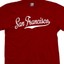 San Francisco Script Tail Shirt | SF Baseball Cursive Womens & Mens Tee ...