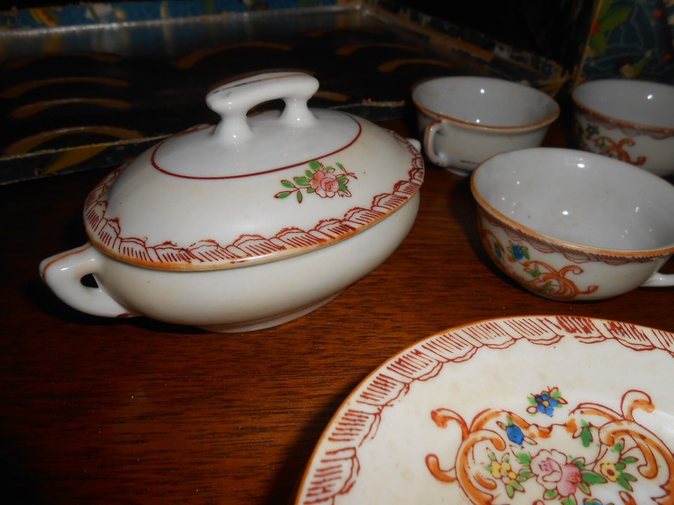 Vintage 1950s Little Hostess Child's Dainty Pastel Pattern Tea Set 22 ...