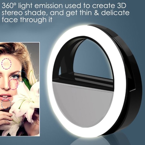 Portable Luxury Selfie LED Camera Ring Flash Fill Light For IPhone ...