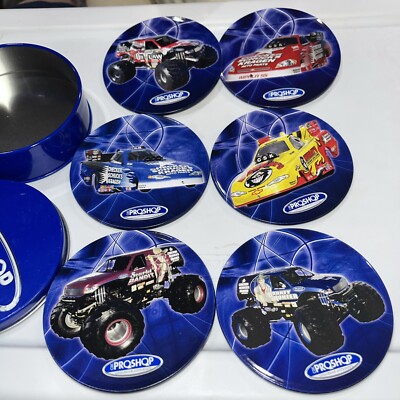 CSK Proshop Auto Parts-Tin Of Drink Coasters-metal, Corked Backs ,NWOT ...