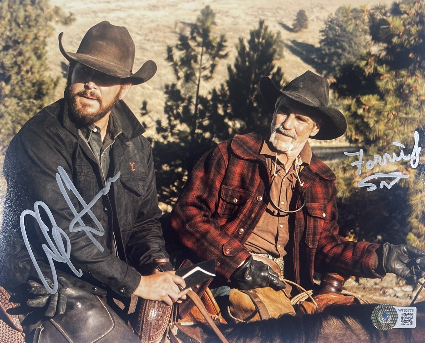 COLE HAUSER FORRIE J SMITH DUAL SIGNED 8x10 PHOTO YELLOWSTONE RIP LLOYD ...