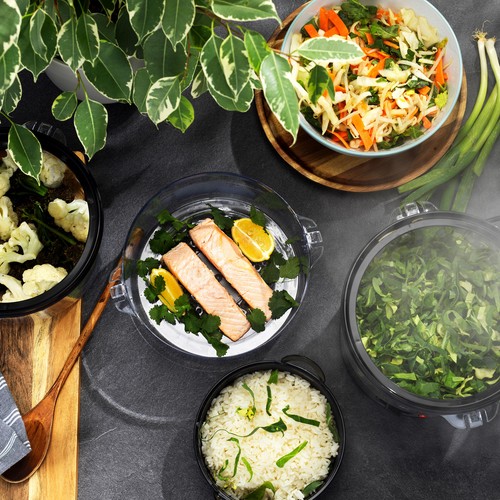 Salter 3-Tier Food Steamer Electric Healthy Cooking Rice Meat ...