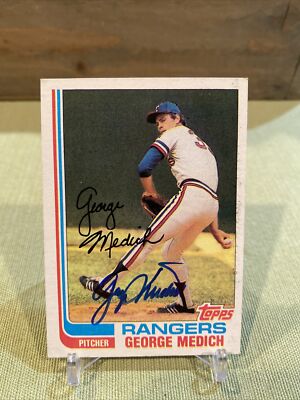 GEORGE DOC MEDICH Texas Rangers 1982 Topps SIGNED AUTOGRAPHED #78 ...