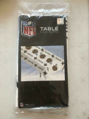 NEW Saints Table Cover New Orleans PLASTIC TABLECLOTH 54" x 108" - NFL ...