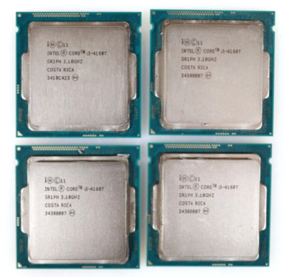 LOT OF 4 Intel Core i3-4160T 3.1GHz Dual Core Desktop CPU Processor ...