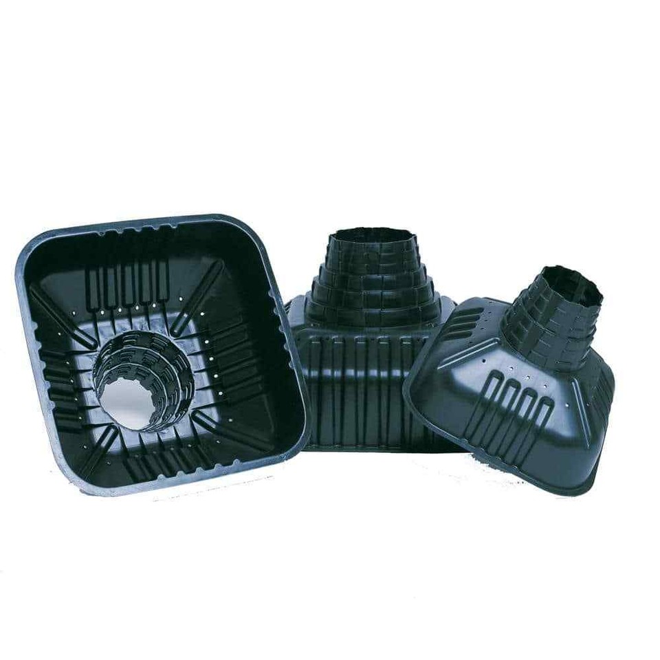 Plastic Concrete Footing Form, 22 in. x 22 in. x 16.5 in., 6 in. Base ...