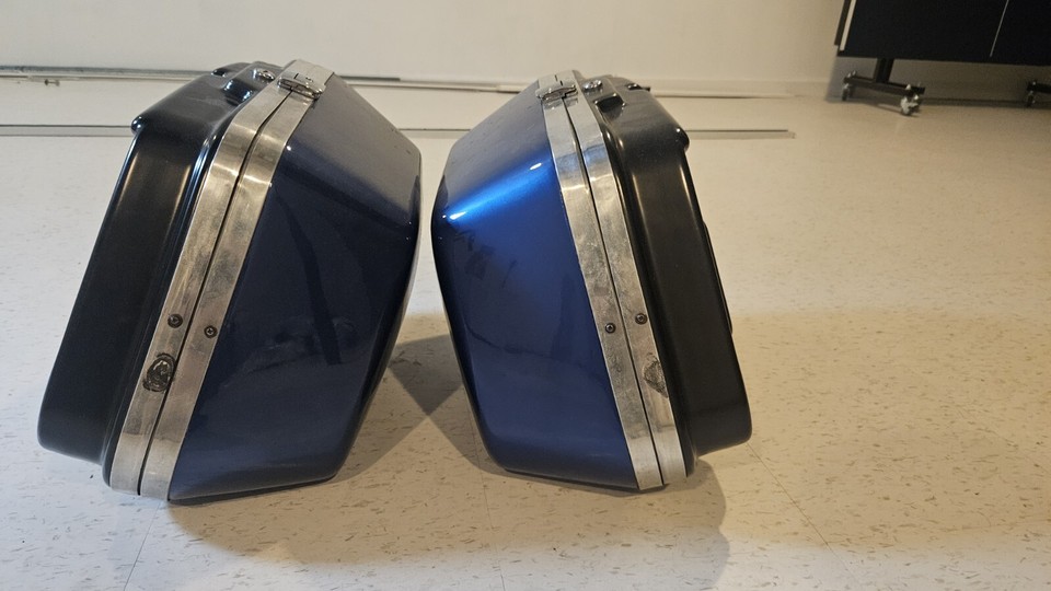 Harley FXR Touring clamshell saddlebags FXRT FXRP FXRD FXLR bags AS-IS ...