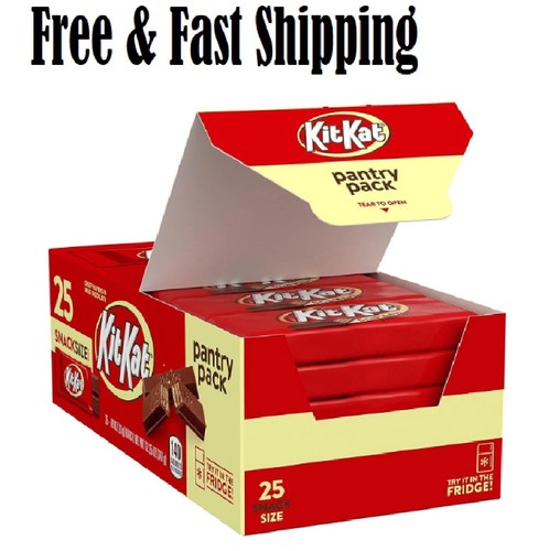 KIT KAT Milk Chocolate Wafer Snack Size, Candy Pantry Packs, 25 Pieces ...