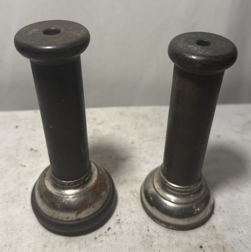 2 Early 1900s Swedish American antique telephone receiver nickel bottom ...