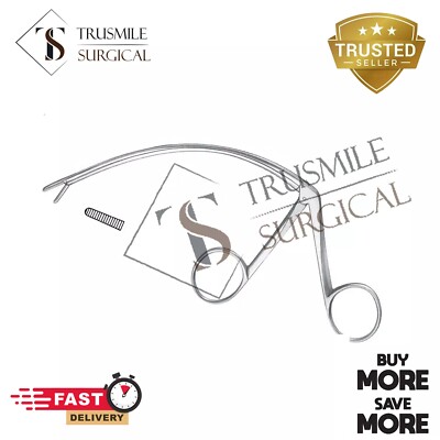 Carroll Tendon Retriever Forceps 5 1/2" Curved 2mm x 8mm Serrated Jaws ...