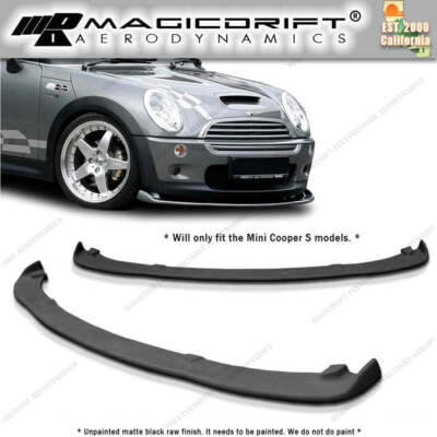 For 02 03 04 05 MINI COOPER S URETHANE FRONT BUMPER LIP SPOILER BODY ...