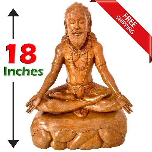 Wooden hindu ravan handmade figurine statue for home decor size 18 inch ...