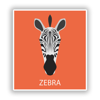 2 x Zebra Vinyl Stickers Travel Luggage #10004Â | eBay UK