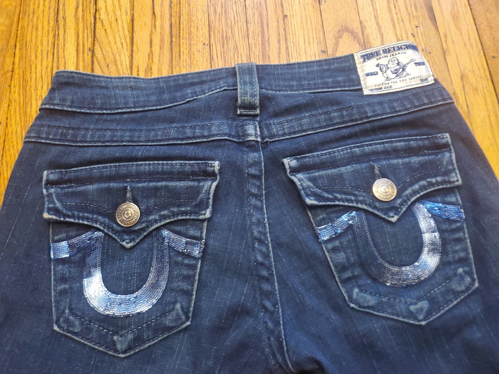 True ReligionSequence Flap Pocket Dark Wash Skinny Je… - Gem