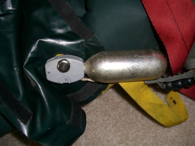 Military LRU-18/U “Vee Bottom” or “Canoe” Life Raft Assembly with CO2 ...