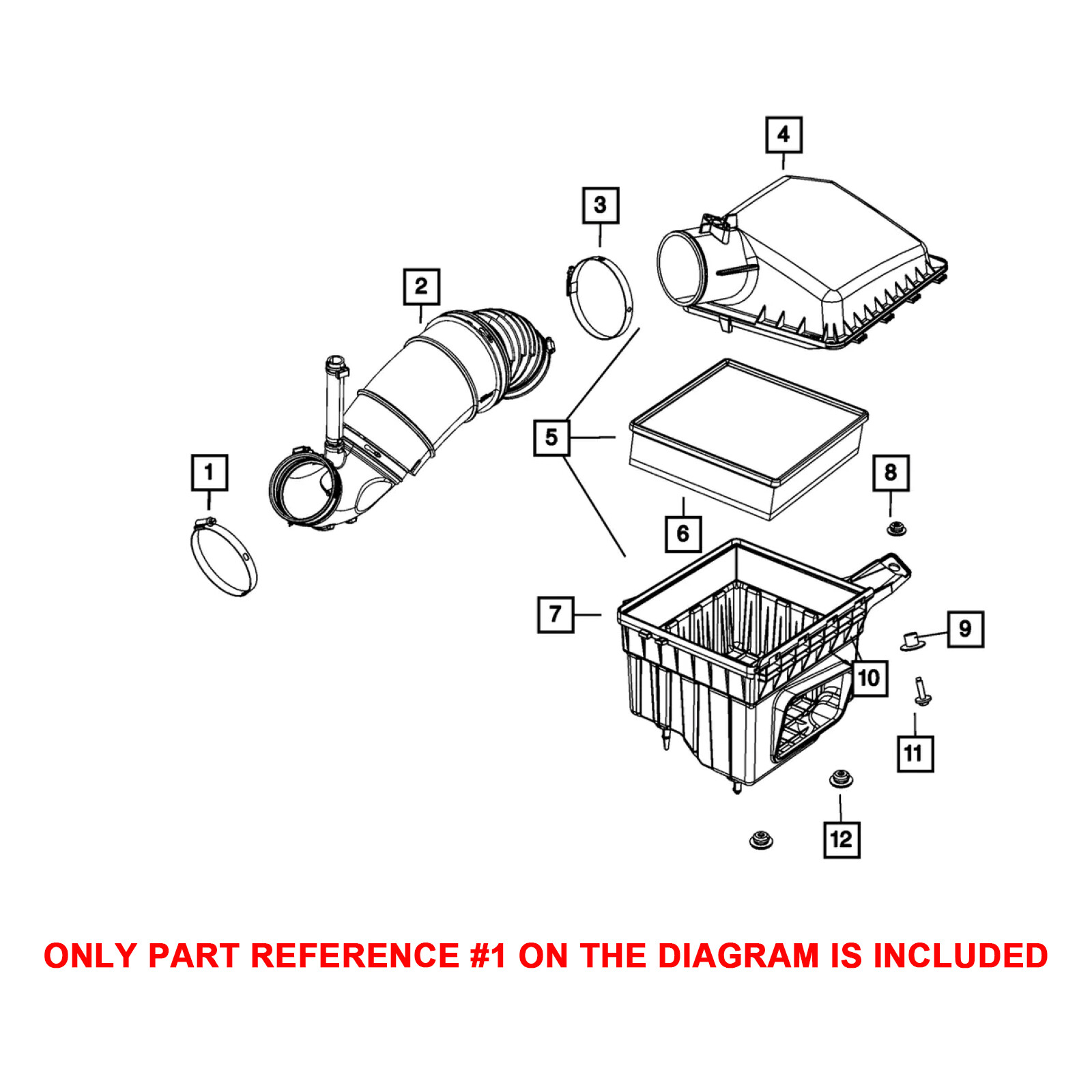 FOR 2008-2018 DODGE RAM DIESEL ENGINE AIR CLEANER DUCT CLAMP 53034043AB ...