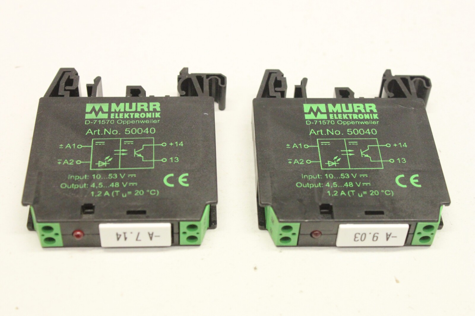 2x MURR ELEKTRONIK 50040 Optokopplermodul Opto Koppler 50040 | eBay