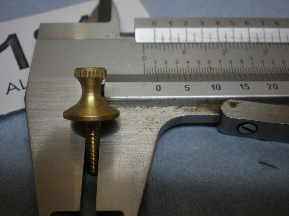 Barometer Index Hand "SETTING KNOB" brass banjo stick part glass clock ...