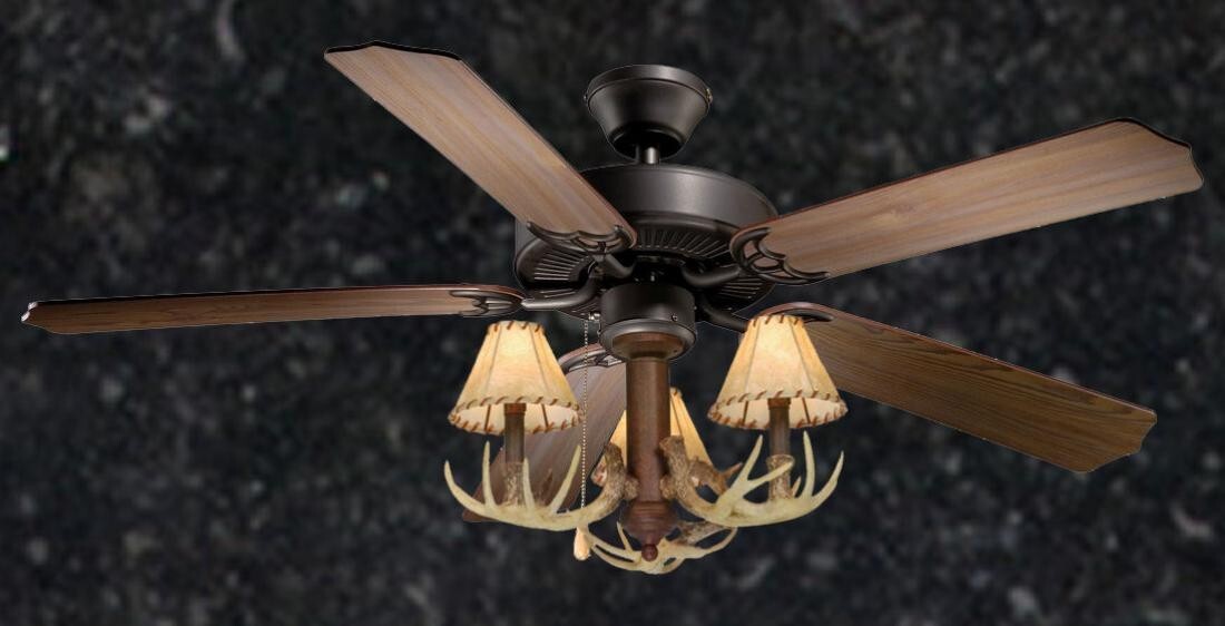 Primitive Country Ceiling Fans With Lights | Shelly Lighting