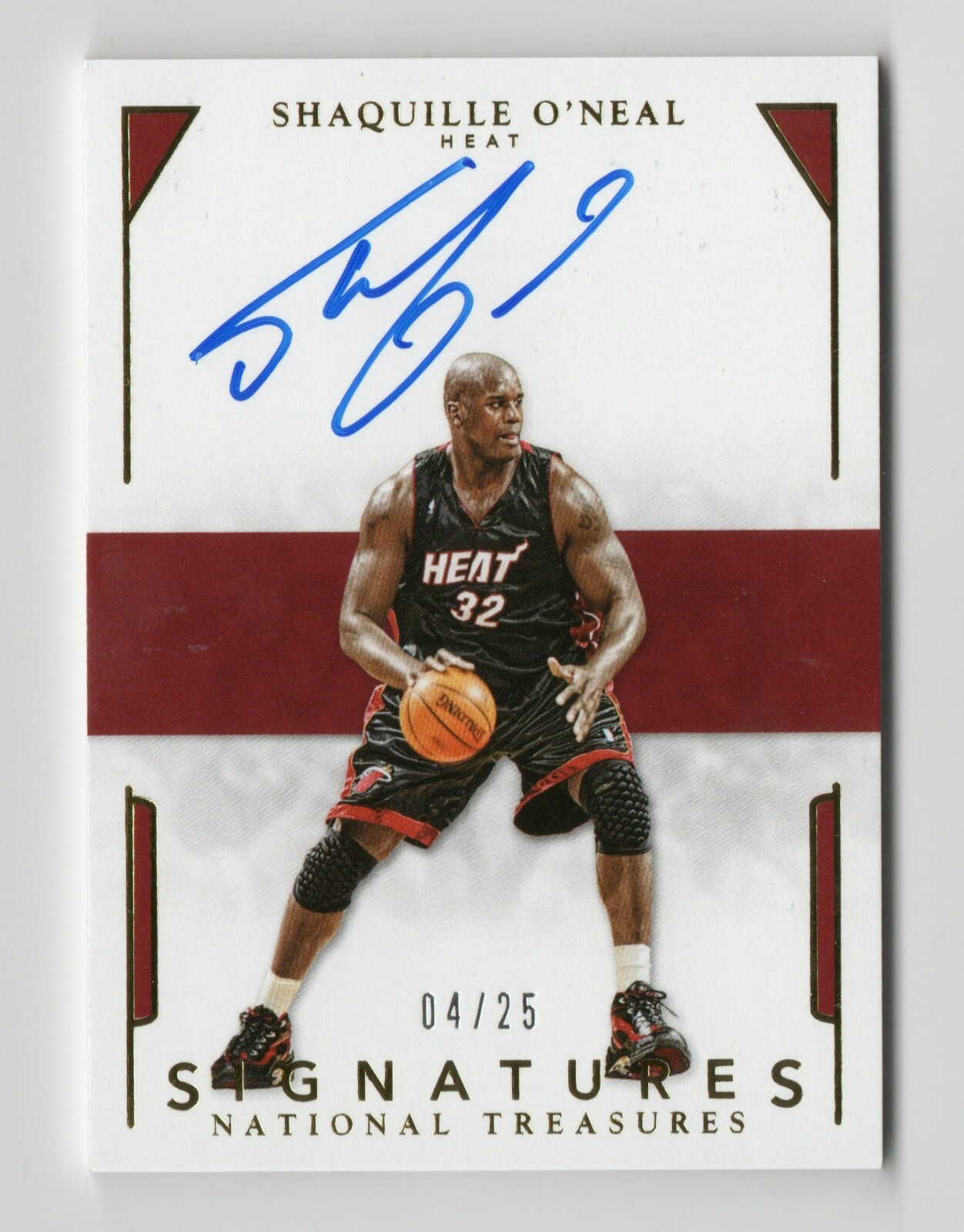 2015 16 National Treasures SHAQ SHAQUILLE O'NEAL Signed Auto Signatures ...