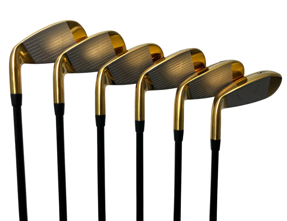 Pacific Golf Clubs Mens FLT-1 GOLD Premium Iron Set #6-SW Senior Flex ...