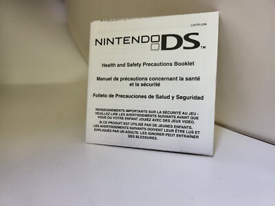NEW Nintendo DS # 55878C Health and Safety Precautions USA Booklet #B39 ...