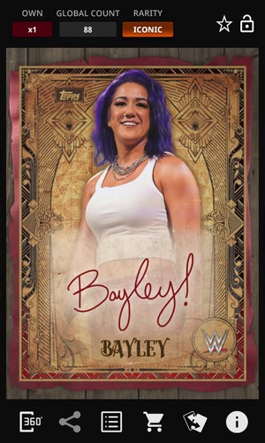Bayley - Red Signature Iconic - Topps Slam WWE Parchment 25 | eBay UK