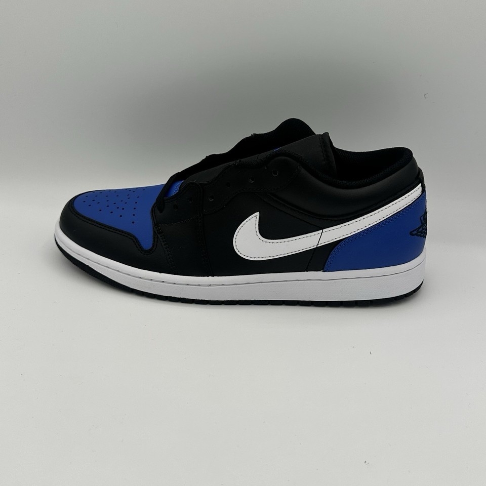 Air Jordan 1 Low Black Royal Toe Mens Sz. 11 White 553558-042 New No ...