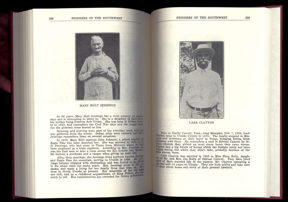 OLD TIMERS by Florence Fenley* 1991 HB FRONTIERDAYS in UVALDE SOUTH ...