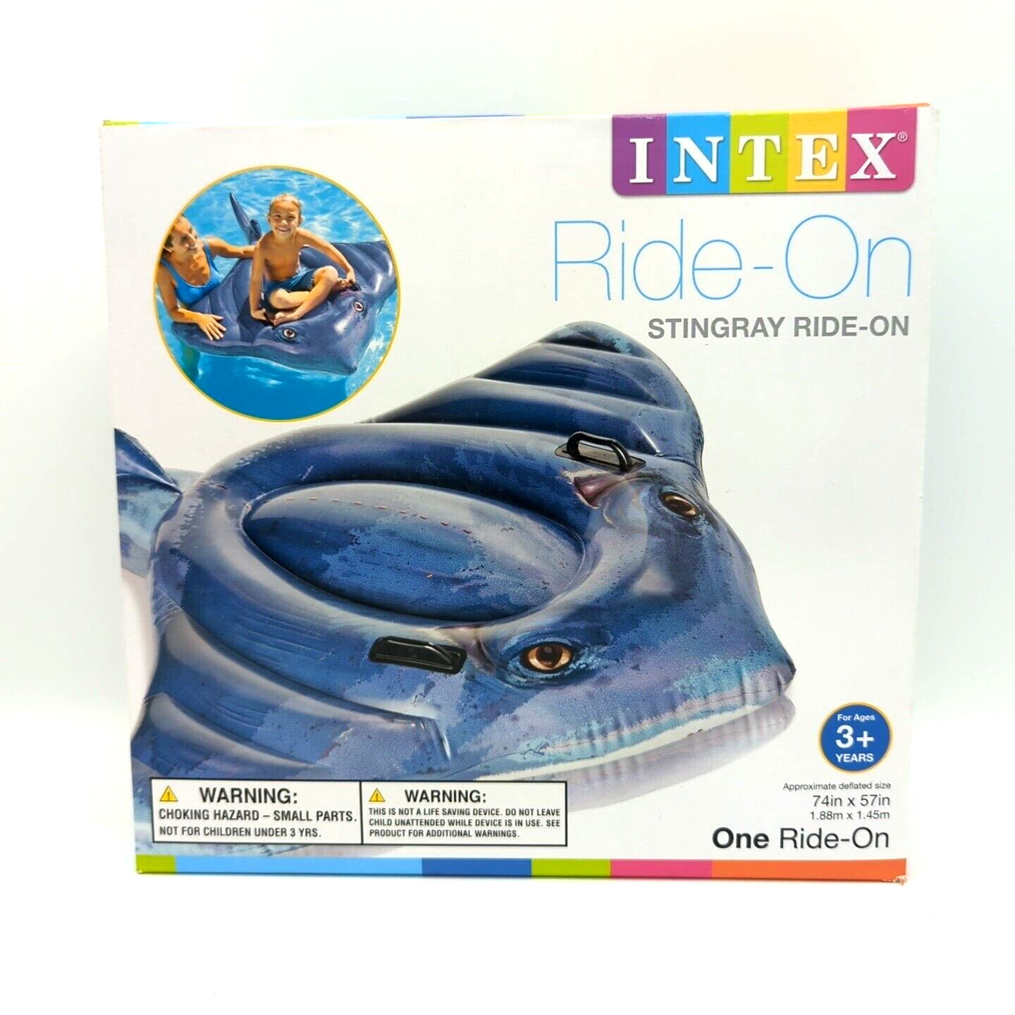 INTEX Ride On Stingray Inflatable Pool Float Swimming Toy 74' x 57" | eBay