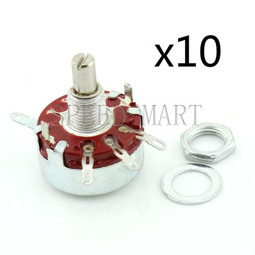 10x WTH118-1A 2W 1M Ohm 6mm Round Shaft Linear Taper Rotary ...