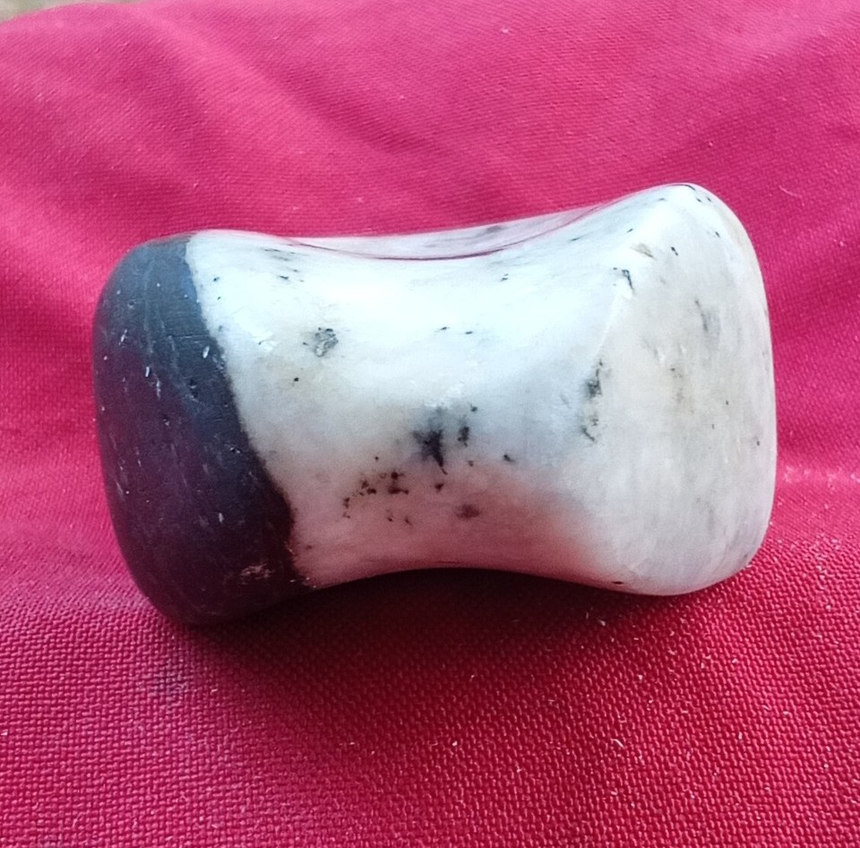4" x 2 1/8" American Indian Zebra Stone/ Agate Chisel Axe Highly ...