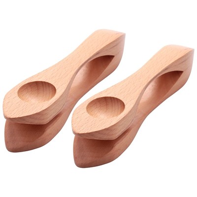 3X(2Pcs Wooden Musical Spoons Folk Percussion Instrument Natural ...