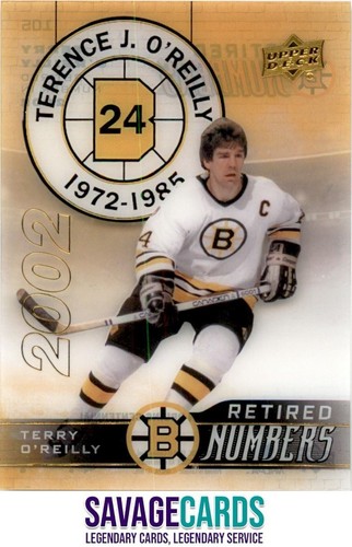 2023-24 UD Boston Bruins Centennial Retired Numbers Acetate Terry O ...