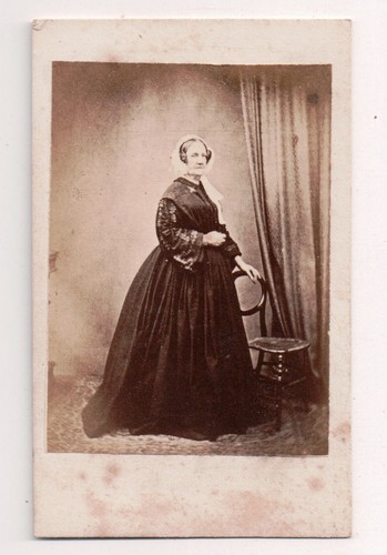 Vintage CDV Victorian Society Matron Mourning ? J.R. Williams Photo ...
