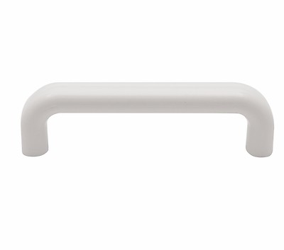 10x Prestige PLASTIC FLAT D HANDLE 20mm For Door Cabinet Drawer WHITE ...