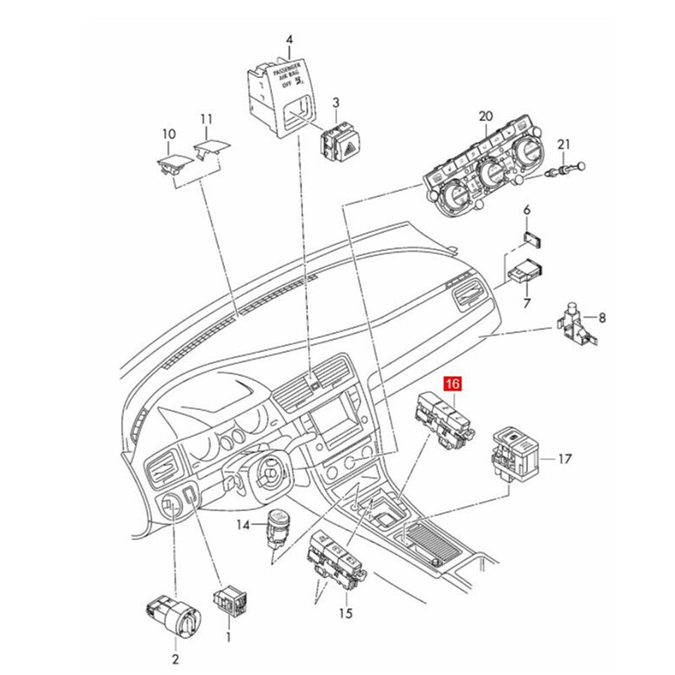 ESP PDC PLA Parking Assist Button Control Switch for VW 2013-2018 Golf ...
