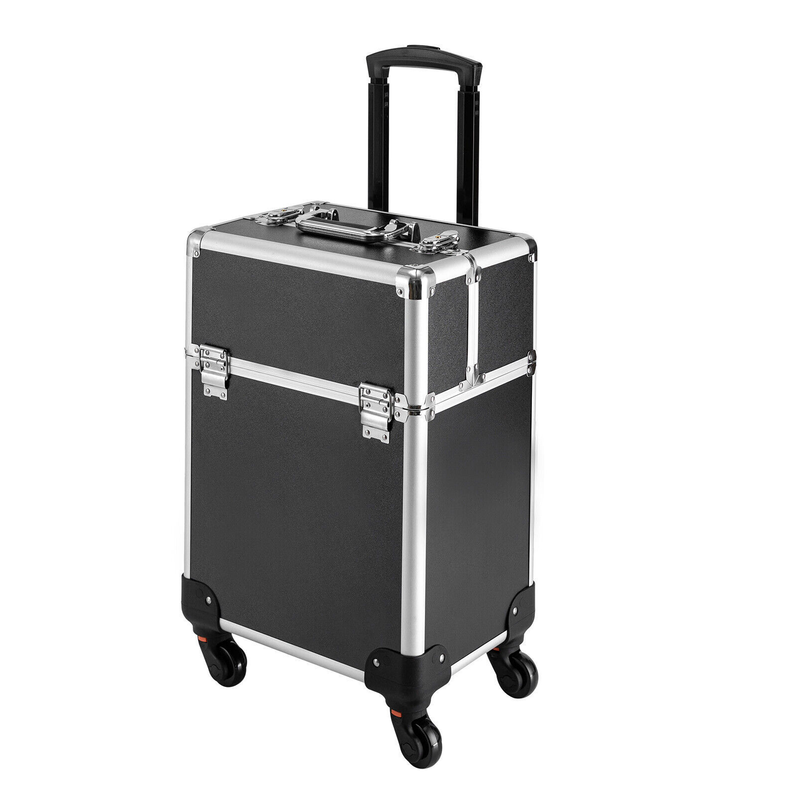 Rolling Aluminum Alloy Makeup Train Case Cosmetic Trolley Storage ...