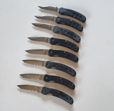 Barracuda Stainless Rostfrei Pocket Knife Black Handle Approx. 5.5" Lot ...
