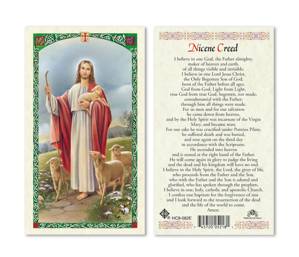 Laminated Apostles Creed AND Nicene Creed Holy Prayer Card Set Catholic ...