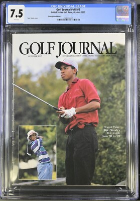 Tiger Woods GOLF JOURNAL Magazine October 1995 CGC 7.5 Vintage ...