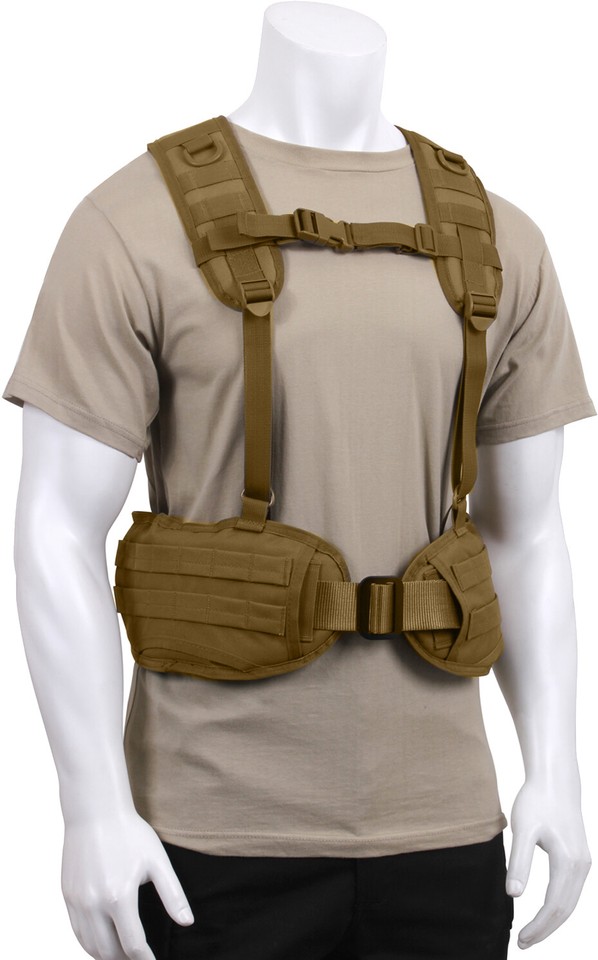 Tactical MOLLE Padded Law Enforcement Police Battle Belt & Load Bearing ...