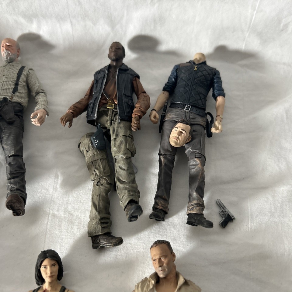 McFarlane The Walking Dead Figure 5” Lot Governor Rick Morgan Merle ...