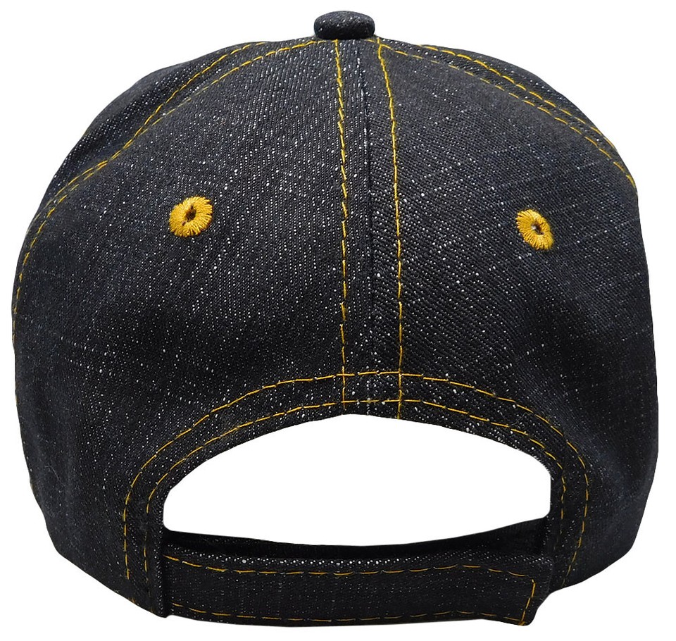 USA American Flag Patch Blue Jean Denim Style Blue Jeans Cap Hat (RUF ...