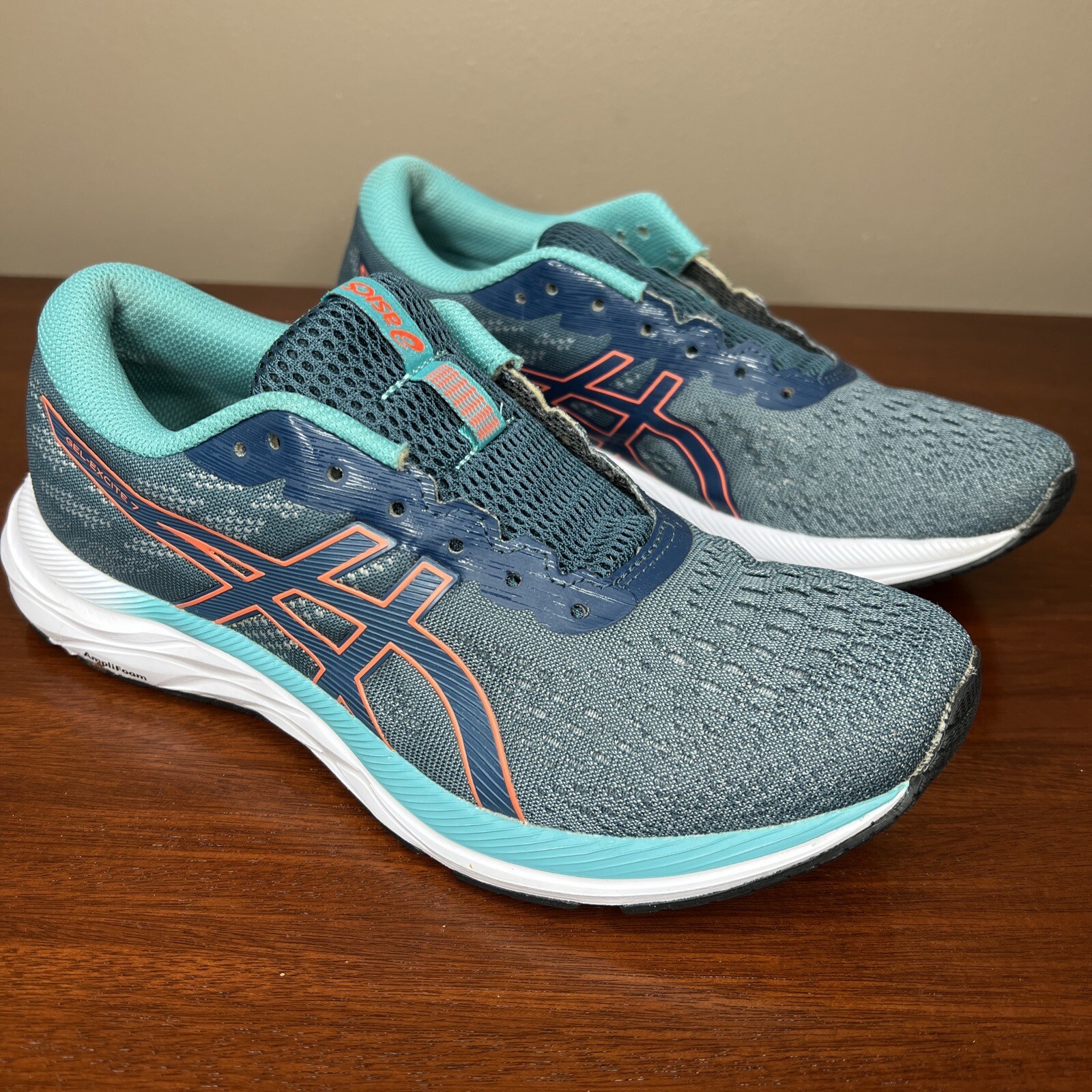 Asics Womens Gel Excite 7 1012A562 Gray Running Shoes Sneakers Size 8 ...