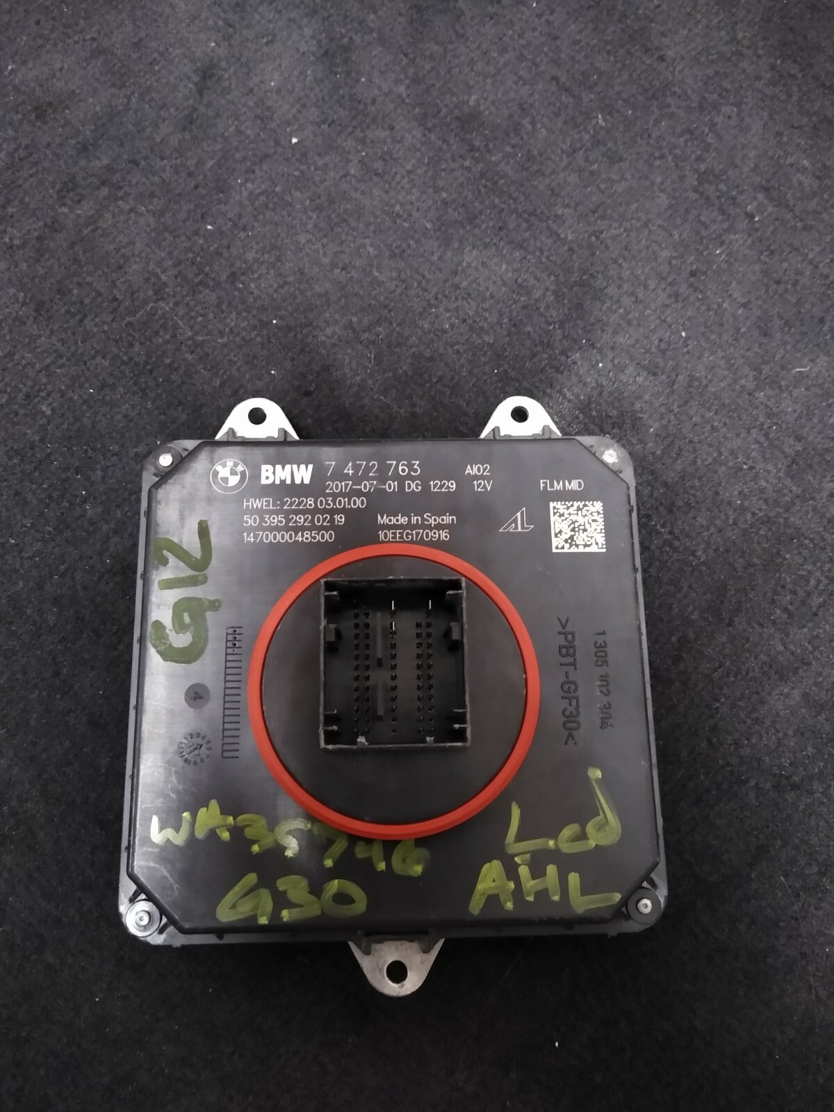 BMW HEADLIGHT CONTROL UNIT 63117472763 7472763 2016+ 5 Series | eBay